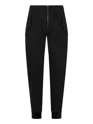 Dsquared2 Cargo Trousers With Exposed Zip - Black