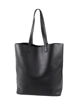 Saint Laurent Logo-detail Leather Tote Bag - Black