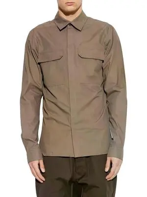 Rick Owens Flap-pocket Long-sleeve Shirt - Brown