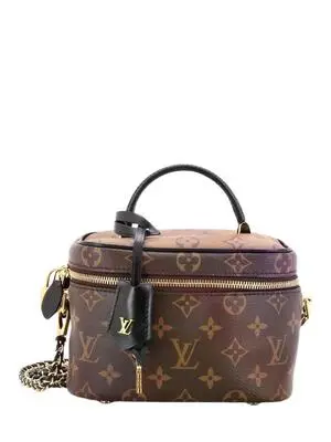 LOUIS VUITTON Reverse Monogram Canvas Vanity Pm Satchel - Brown