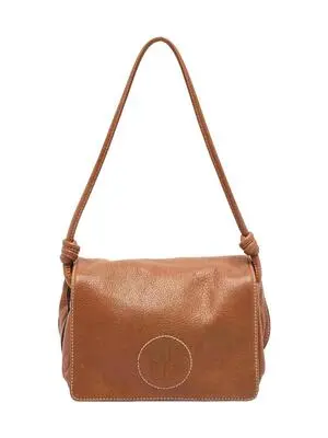 Carolina Herrera Logo-embossed Flap Shoulder Bag - Brown