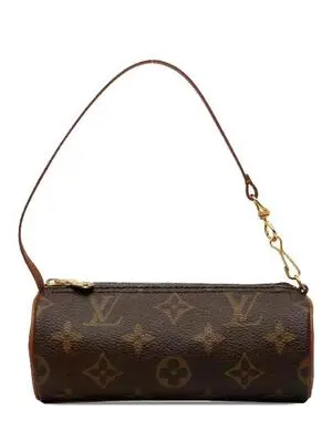 LOUIS VUITTON Monogram Canvas Papillon Pochette Handbag - Brown