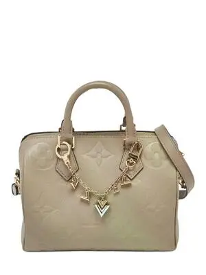 LOUIS VUITTON Speedy Bandoulière Monogram Empreinte Tote Bag - Neutrals