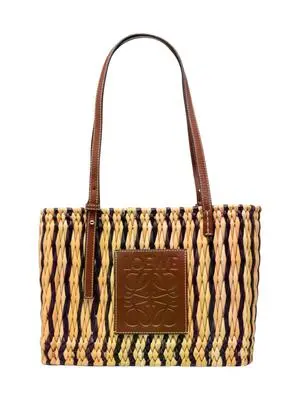 Loewe Small Raffia Anagram Tote Bag - Neutrals