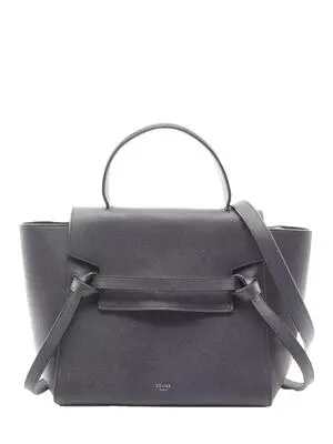 Celine Micro Grained Calfskin Belt Bag Satchel - Black
