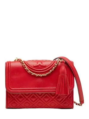 Tory Burch Fleming Quilted Crossbody Bag - Red