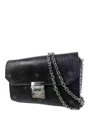 Mcm Millie Visetos Shoulder Bag - Black