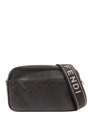 Fendi Logo Shoulder Bag - Black