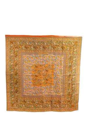 Hermès Chasse En Inde Printed Silk Scarf - Orange