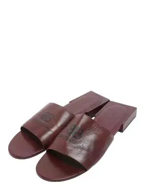 BALENCIAGA Balenciaga Logo Leather Slides