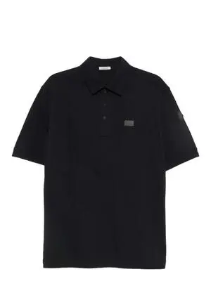 Moncler Logo-patch Chest-pocket Polo Shirt - Blue