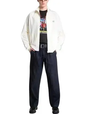 Fred Perry Logo-embroidered Track Jacket - White