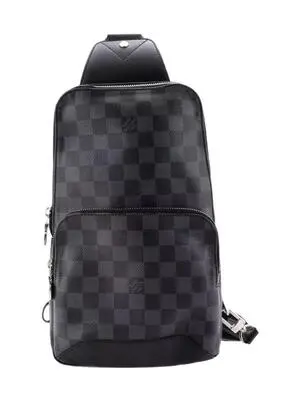 LOUIS VUITTON Avenue Sling Bag Damier Graphite Crossbody Bag - Black