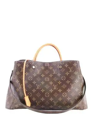 LOUIS VUITTON Montaigne Monogram Canvas Gm Tote Bag - Brown