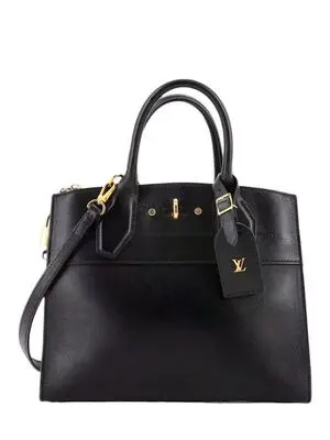 LOUIS VUITTON City Steamer Pm Leather Satchel - Black