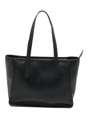 Longchamp Le Foulonné Leather Tote Bag - Black