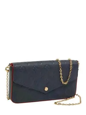 LOUIS VUITTON Louis Vuitton Félicie Pochette Monogram Empreinte Clutch Bag Blue