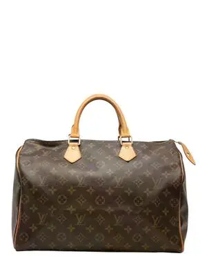 LOUIS VUITTON Monogram Speedy 35 Boston Bag - Brown