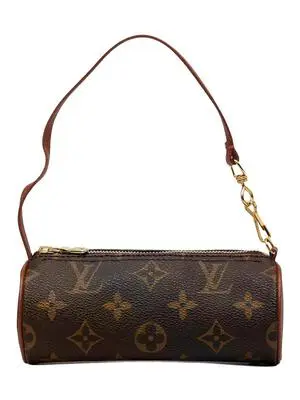 LOUIS VUITTON Monogram Papillon Pochette Handbag - Brown