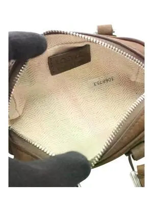 Loewe Nano Suede Amazona Satchel - Grey