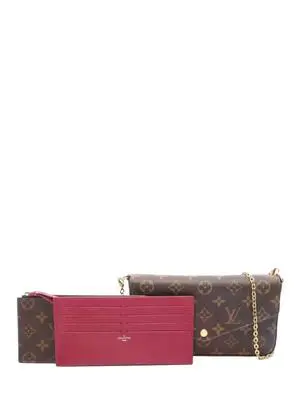 LOUIS VUITTON Monogram Pochette Felicie Crossbody Bag - Brown