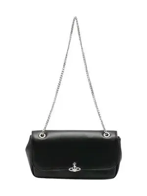 VIVIENNE WESTWOOD Orb Plaque Chain Strap Mini Bag - Black