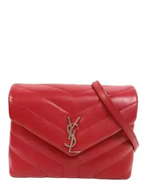 Saint Laurent Loulou Quilted Shoulder Bag - Red