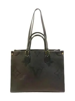 LOUIS VUITTON Louis Vuitton Black Leather Monogram Empreinte Tote Bag Black