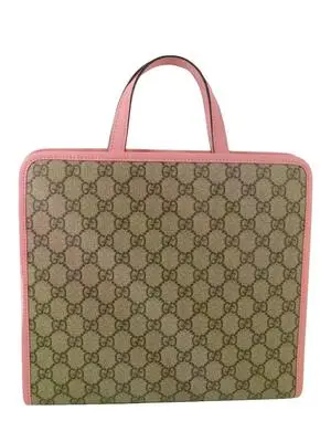 Gucci Strawberry Appliqué Tote Bag - Brown