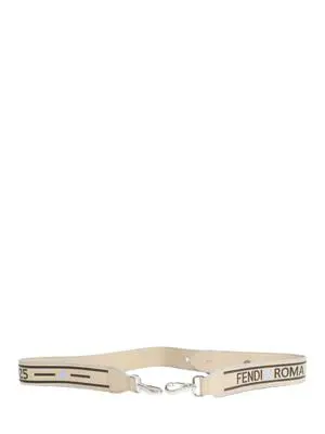 Fendi Logo-print Leather Shoulder Strap - Neutrals