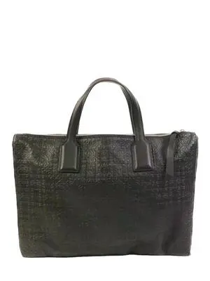 Loewe Anagram Embossed Leather Tote Bag - Black