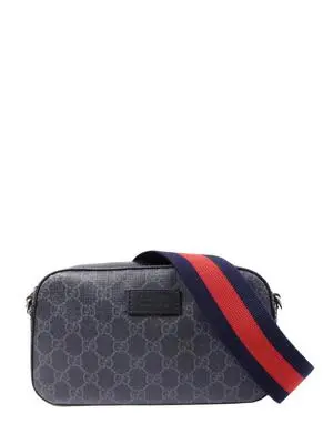 Gucci Gg Supreme Monogram Shoulder Bag - Black