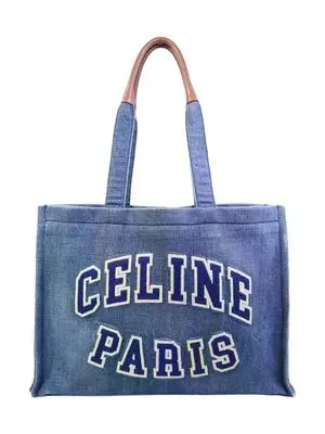 CELINE Celine Logo Patch Denim Tote Bag