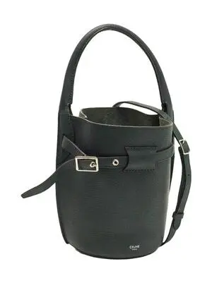 Celine Big Bag Belted Bucket Bag - Green