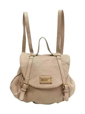 Marc Jacobs Buckle Strap Leather Backpack - Neutrals