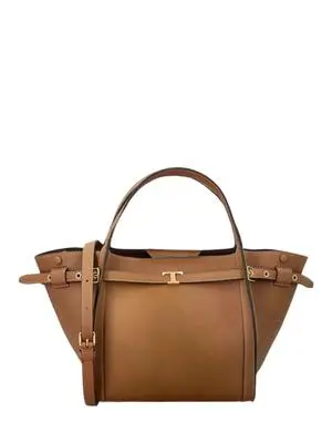 TOD'S Timeless Leather Shoulder Bag - Neutrals