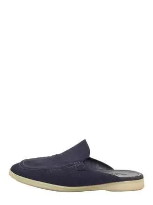 Loro Piana Babouche Walk Flat Mules - Blue