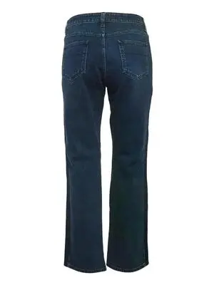 LOUIS VUITTON Monogram Straight-leg Cropped Jeans - Blue