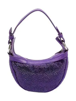 Versace Repeat Medusa Crystal Shoulder Bag - Purple