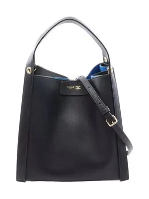 Celine Small Leather Satchel - Black