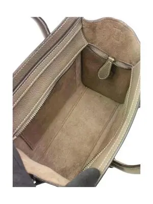 Celine Leather Luggage Tote Satchel - Brown
