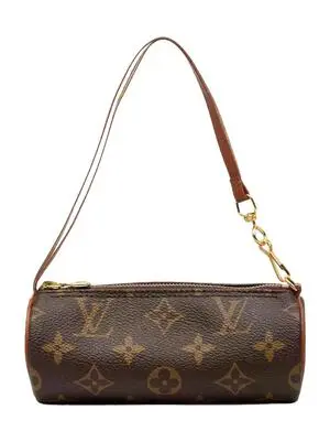 LOUIS VUITTON Monogram Papillon Pochette Handbag - Brown