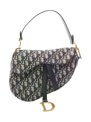 Dior Oblique Canvas Saddle Bag - Blue