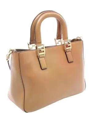 Fendi Selleria Ff Tote Satchel - Brown