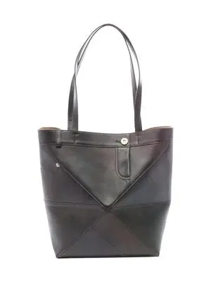 Loewe Medium Calfskin Puzzle Fold Panta Tote Bag - Brown