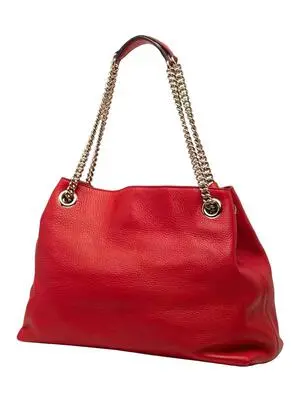 Gucci Soho Chain Tote Bag - Red