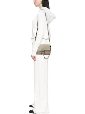 Chloé Suede And Calfskin Faye Crossbody Bag - Brown