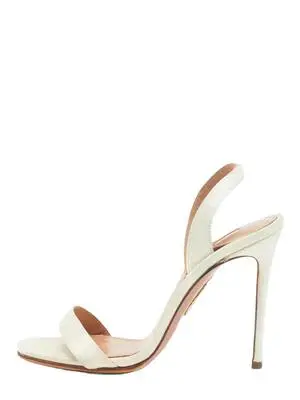 AQUAZZURA So Nude Slingback Stiletto Sandals - White