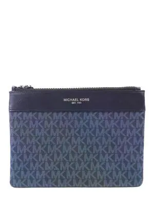 Michael Kors Monogram Clutch Bag - Blue