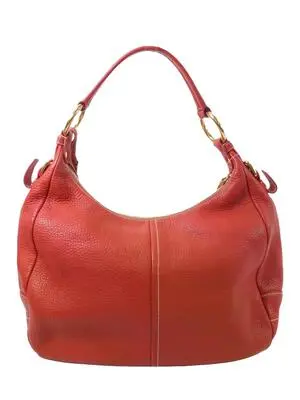 Prada Leather Tote Bag - Red